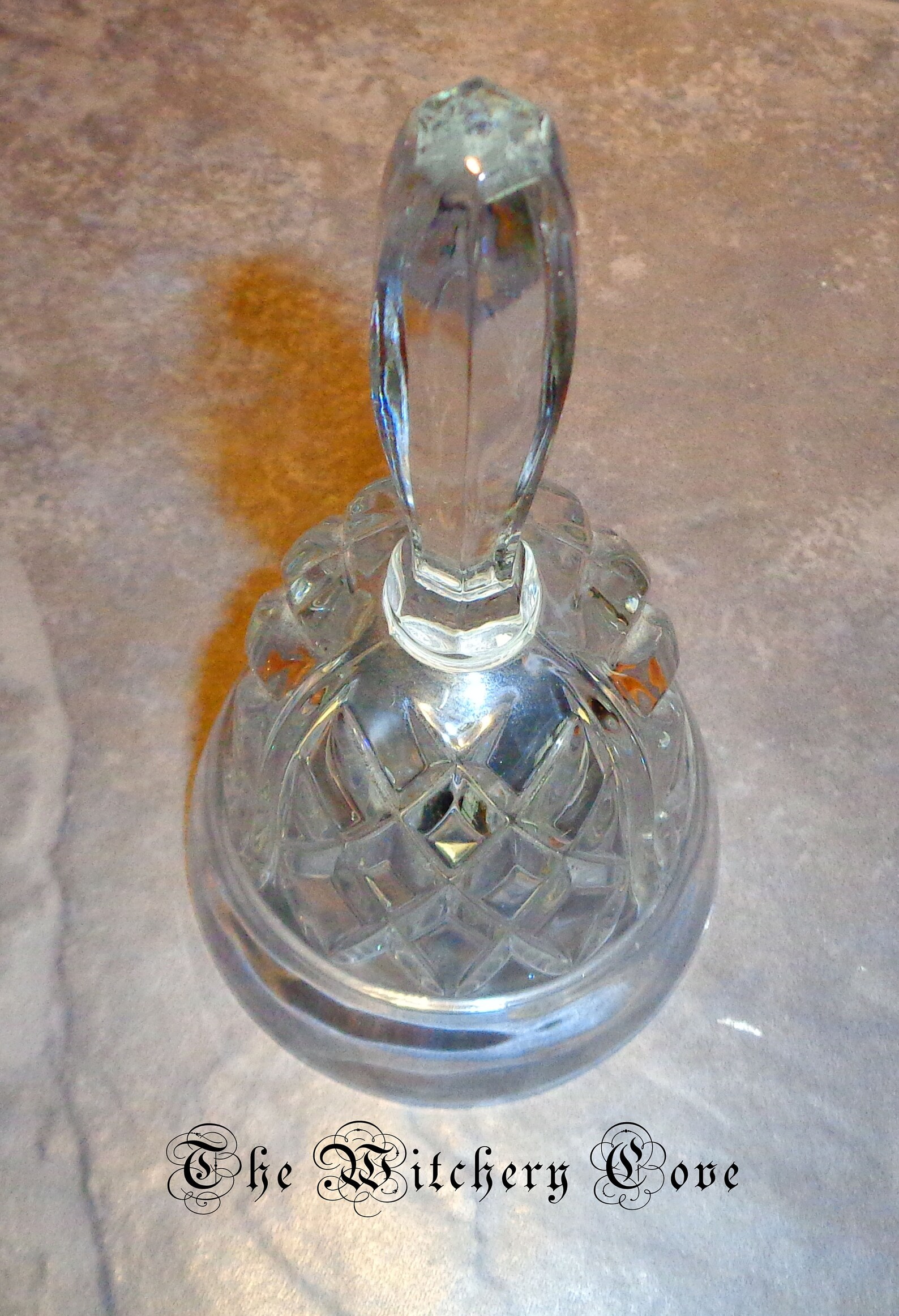 Vintage Pressed Lead Crystal Bell Altar Bell approximately | Etsy