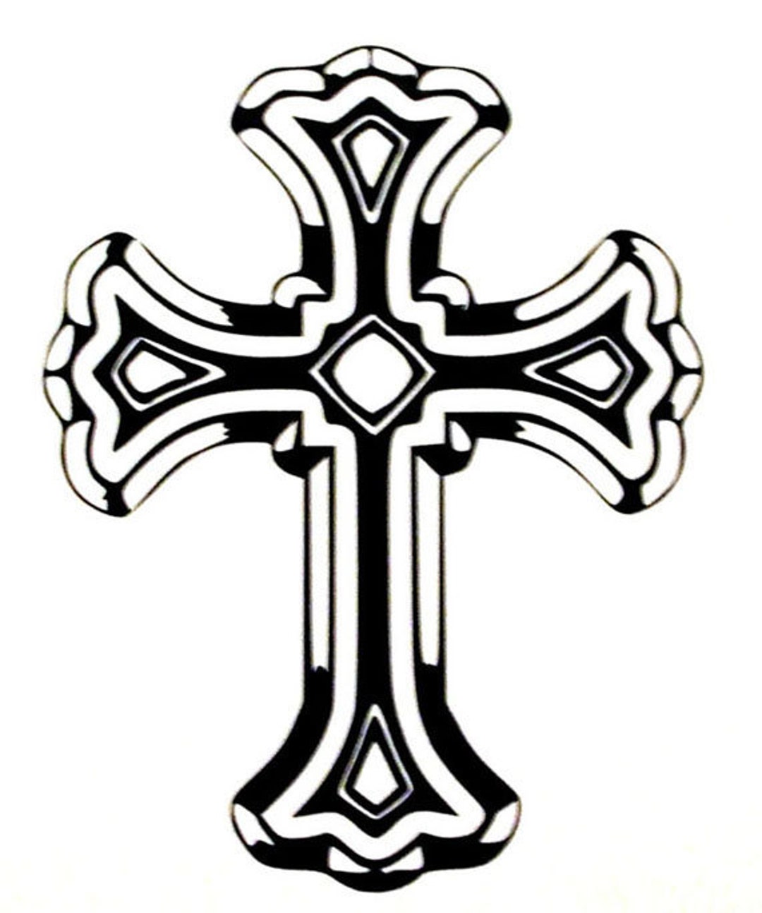 Cross Crucifix Vinyl Decal Gothic Sticker Various Sizes and Colours ...