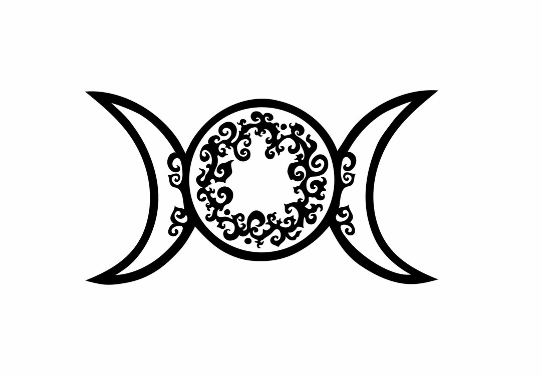 Ornate Triple Goddess Moon Triple Moon Vinyl Decal Made From My ...