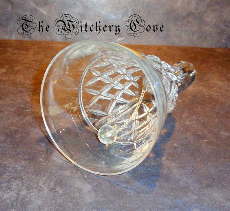 Vintage Pressed Lead Crystal Bell Altar Bell Approximately - Etsy