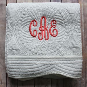 Monogram Baby Quilt Monogram Quilt Baby Quilt Personalized - Etsy