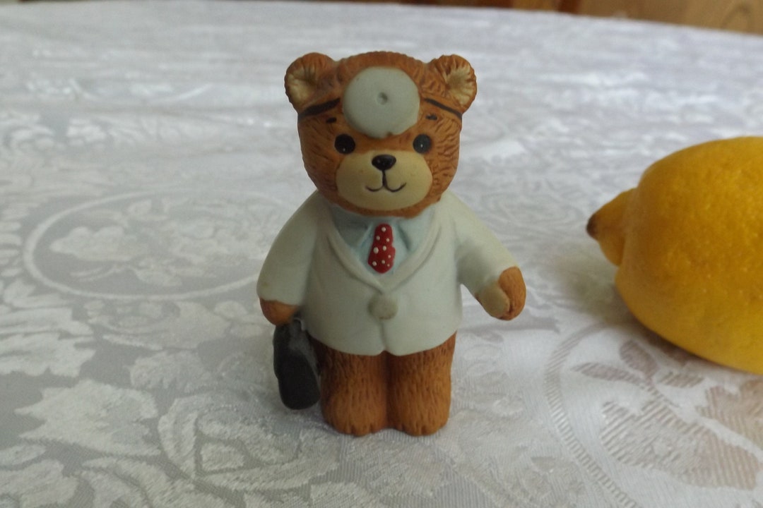 Vintage 1973 Delightful Rigglets Enesco Bear Doctor Figurine - Etsy