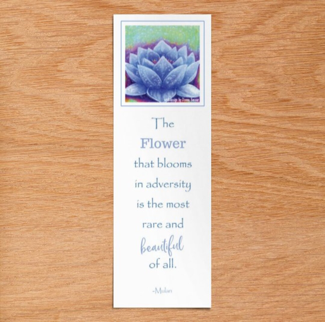Mulan Quote; Lotus, Yoga Gift,spiritual Gift, Motivational,keepsake ...