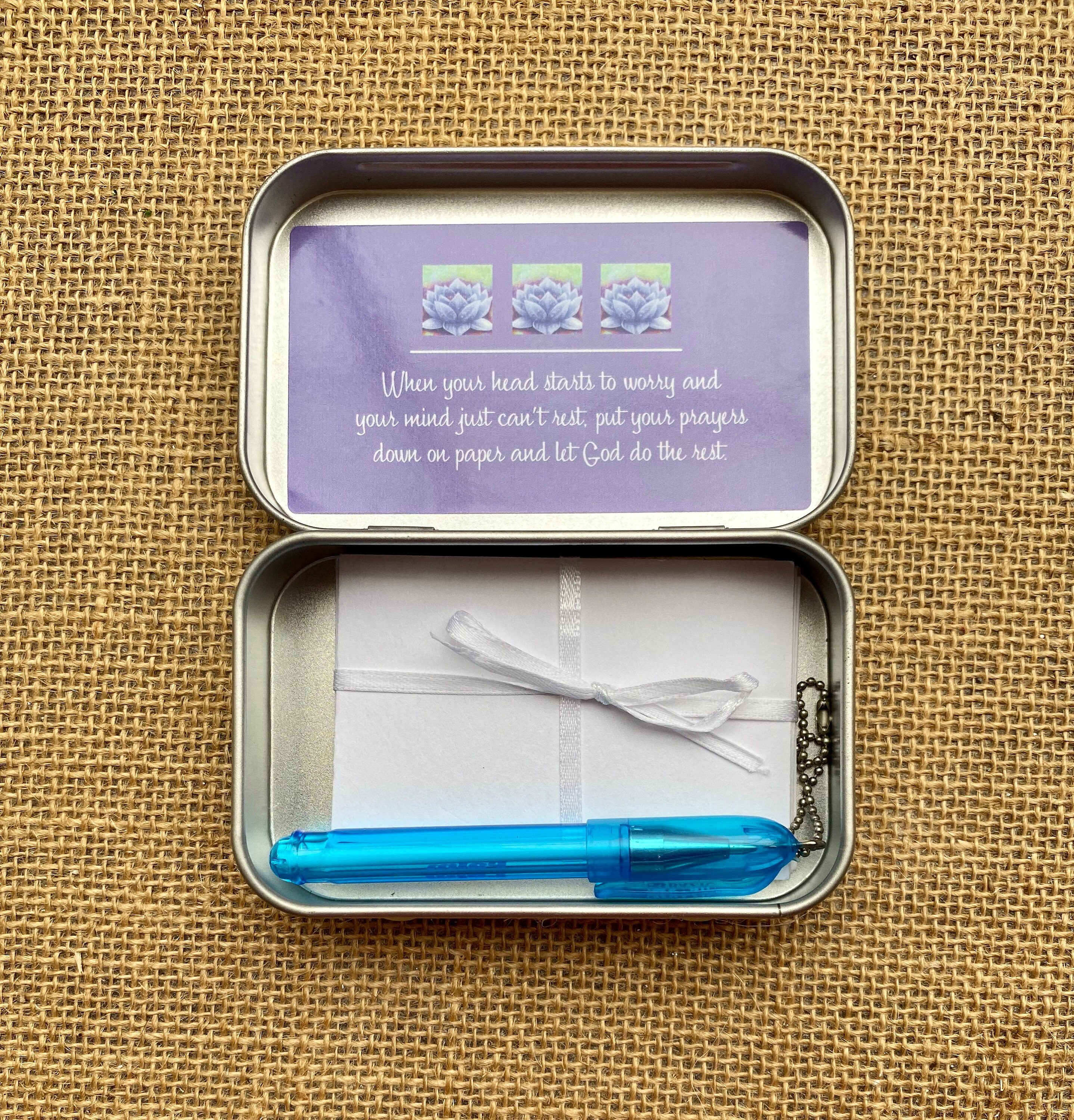 Serenity Prayer Boxed Set, Recovery/daily Gratitude; Prayer Box; Lotus ...