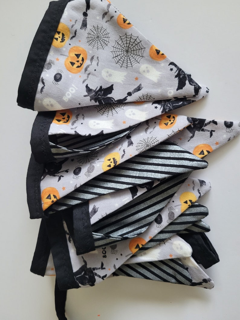 Halloween Witches Fabric Christmas Holiday Bunting Banner, Handmade ...