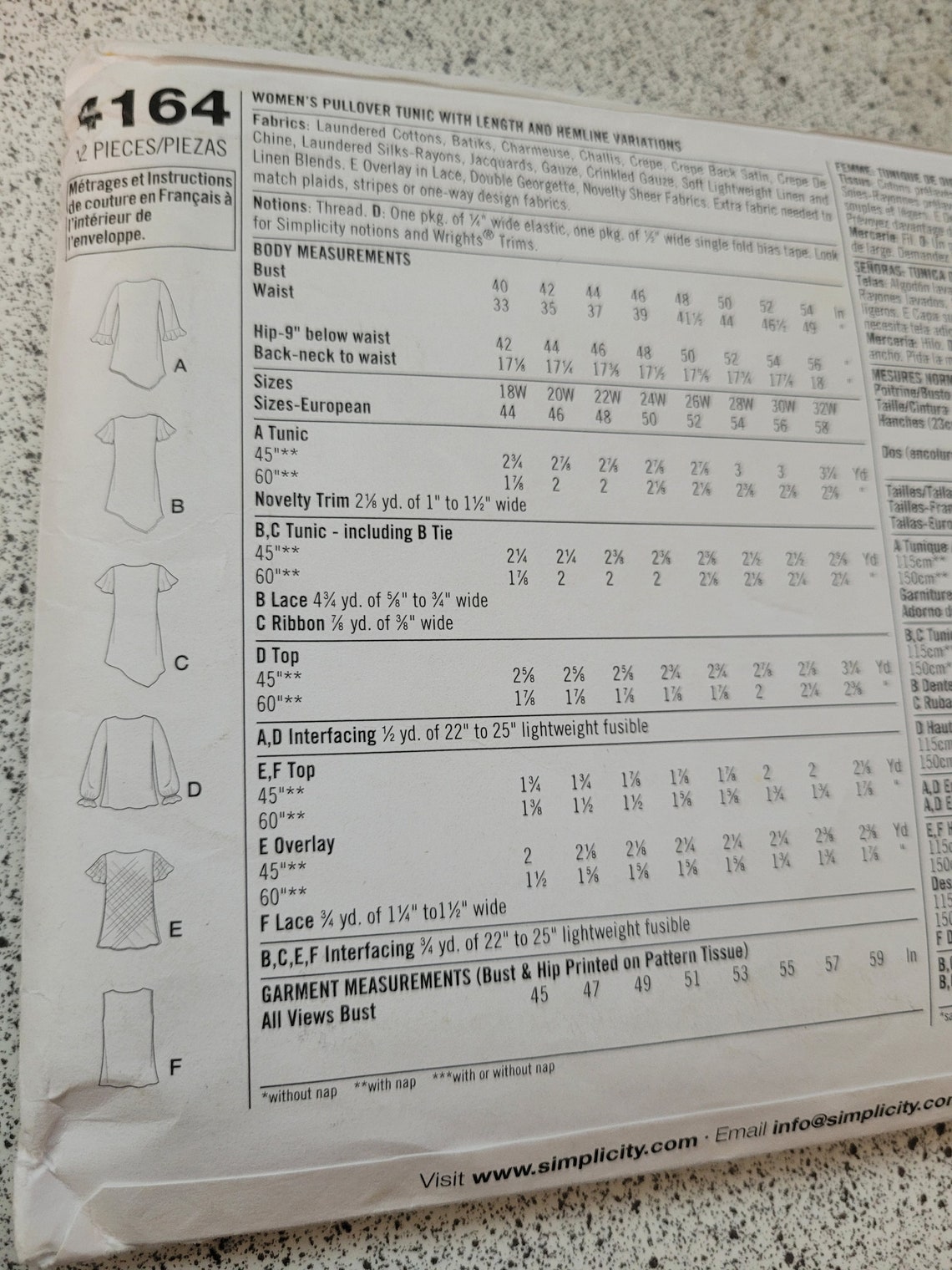 Simplicity 4164 Shirt Dress Sewing Uncut Pattern, Size 18W-24W Plus ...