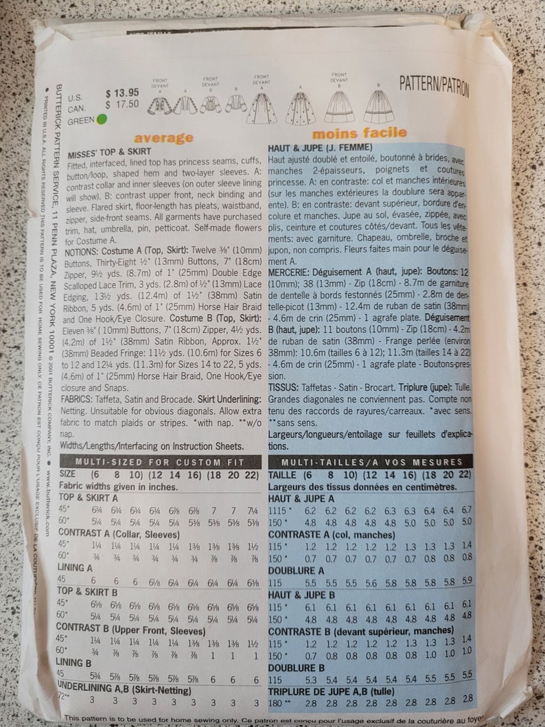 Uncut Butterick Pattern 6694 Civil War Dresses Gown Making - Etsy