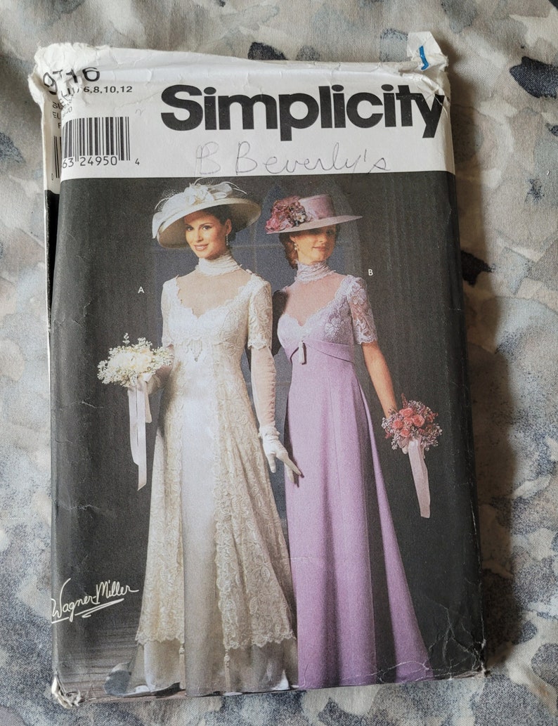 Simplicity 9716 Sewing Pattern Titanic Victorian Wedding Dress Gown ...