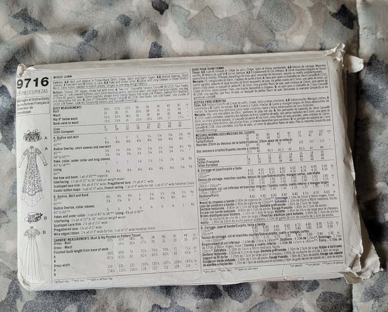 Simplicity 9716 Sewing Pattern Titanic Victorian Wedding Dress Gown, Wagner-miller Design, Sizes ...