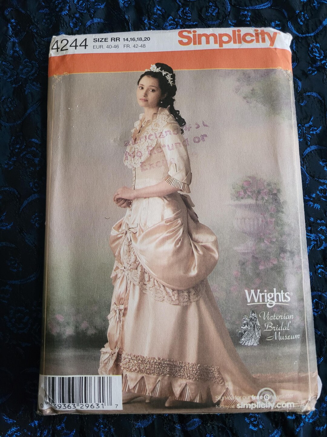 Simplicity 4244 Uncut Sewing Pattern, Victorian Bridal Museum Gown ...