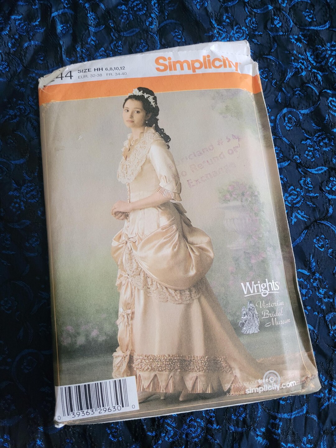 Simplicity 4244 Uncut Sewing Pattern, Victorian Bridal Museum Gown ...