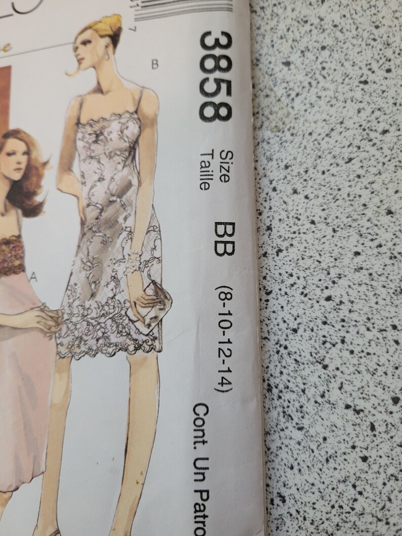 Mccalls Evening Elegance Sewing Pattern 3858, Formal Slip Dress Style ...