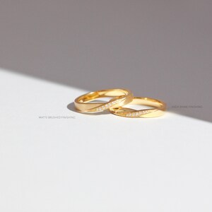 Mobius Band II (3mm) - Solid 14K Yellow Gold Mobius Twist Diamond ...