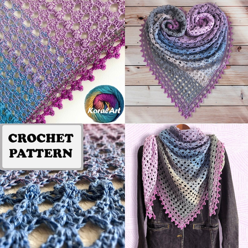 SKYE Crochet Shawl Pattern, Crochet Pattern, Shawl Pattern, Digital ...
