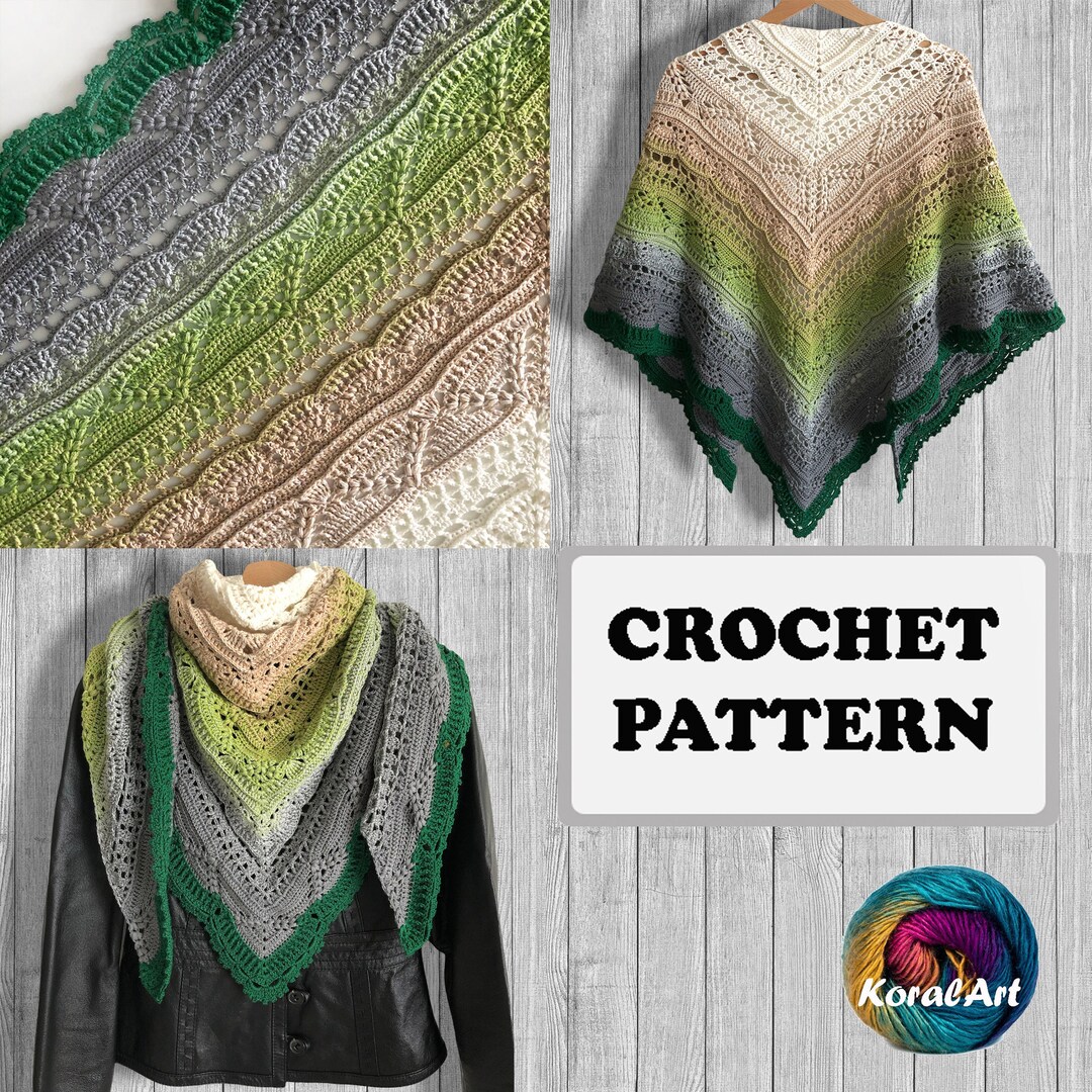 Crochet Shawl Pattern, Crochet Pattern, Shawl Pattern, Digital Pattern ...
