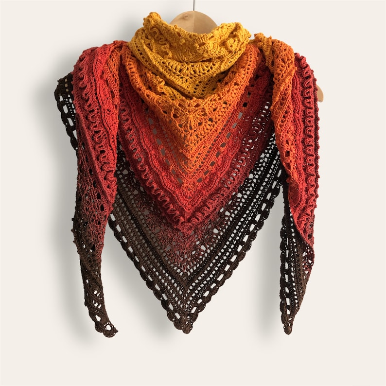 Autumn Crochet Shawl Pattern Crochet Pattern Shawl Pattern - Etsy