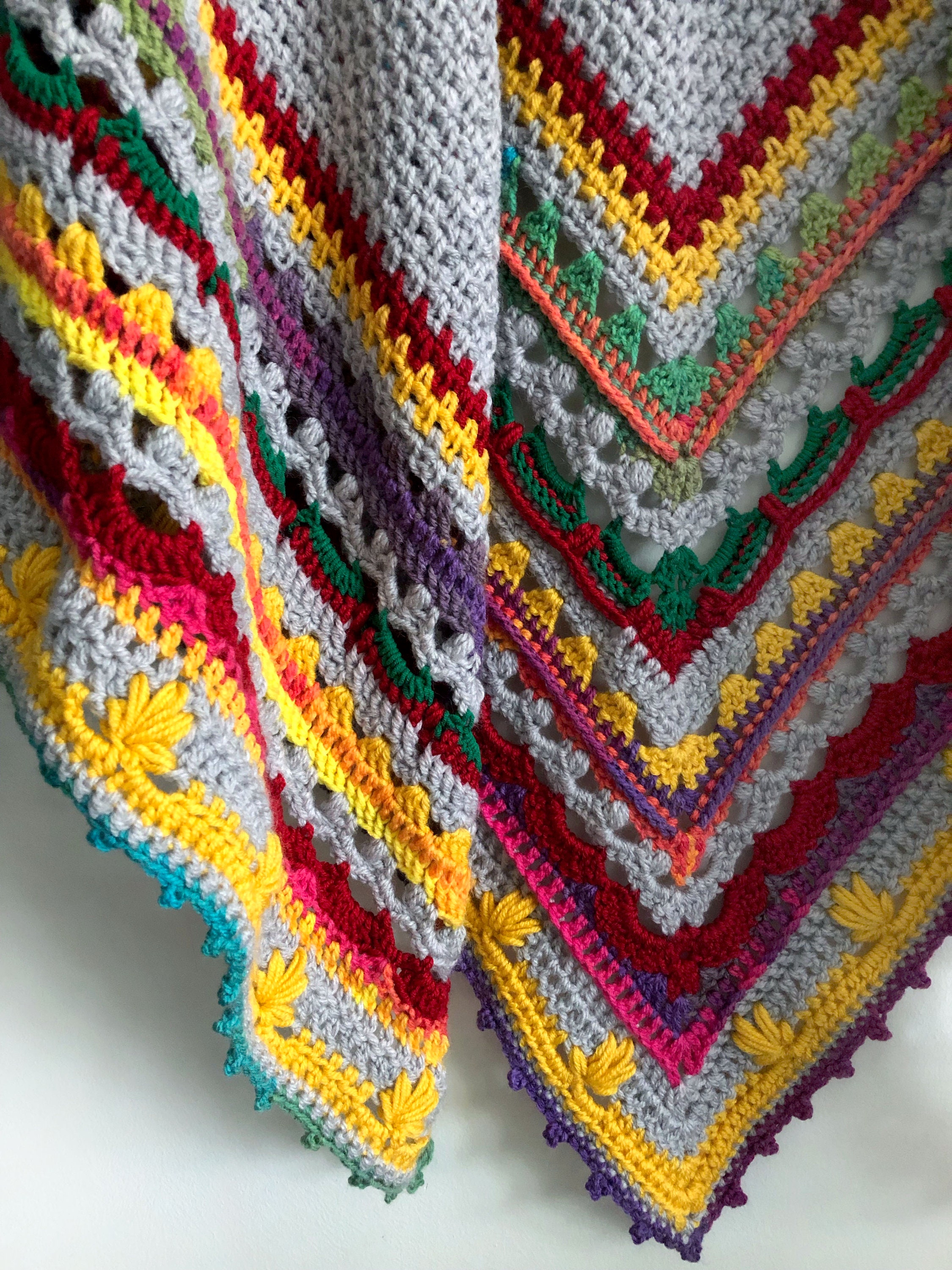 Crochet Shawl Pattern for Beginners Very Easy and Detailed - Etsy
