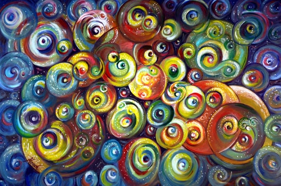 Infinite Cosmic Abstract Unique Modern Contemporary | Etsy