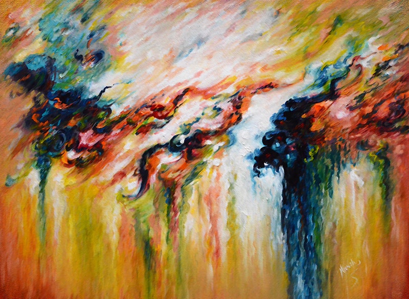 Unique Modern Contemporary Original Nature Abstract | Etsy