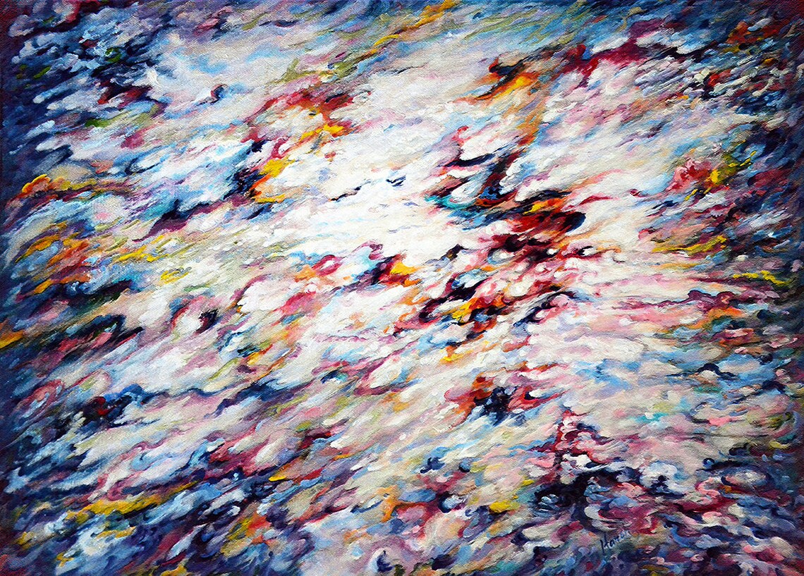 Unique, Modern, Contemporary, Original Cosmic Abstract, Tranquility ...