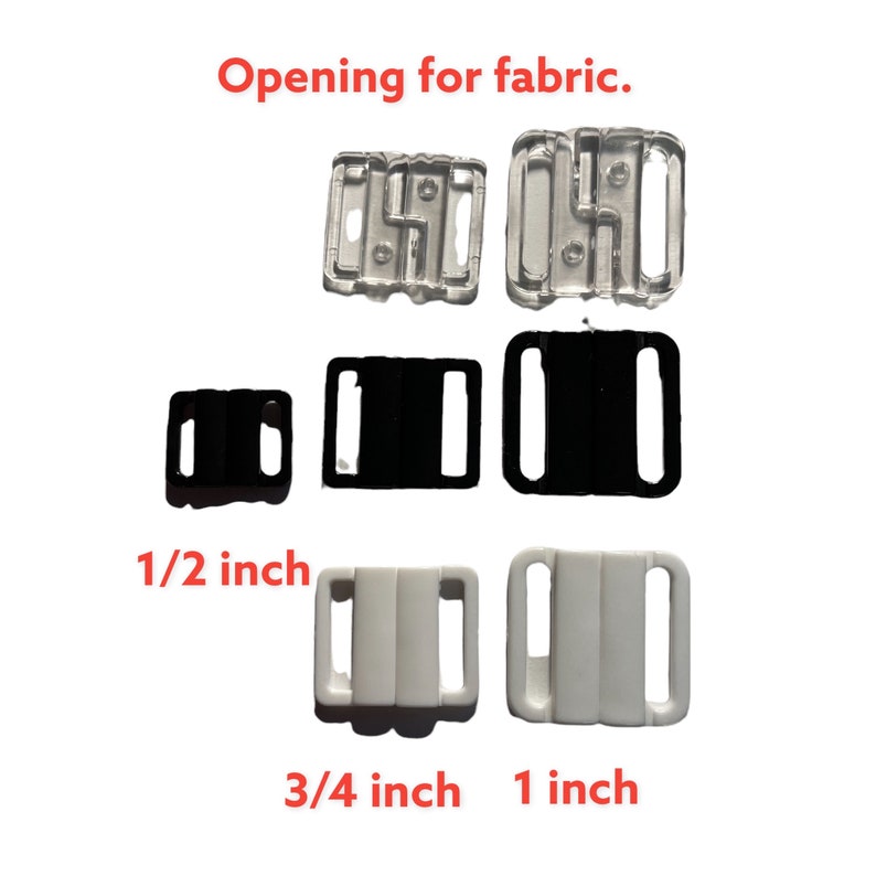 Bikini Bra Bathing Suit Closure, Clip, Clasp Clicker White Black and ...