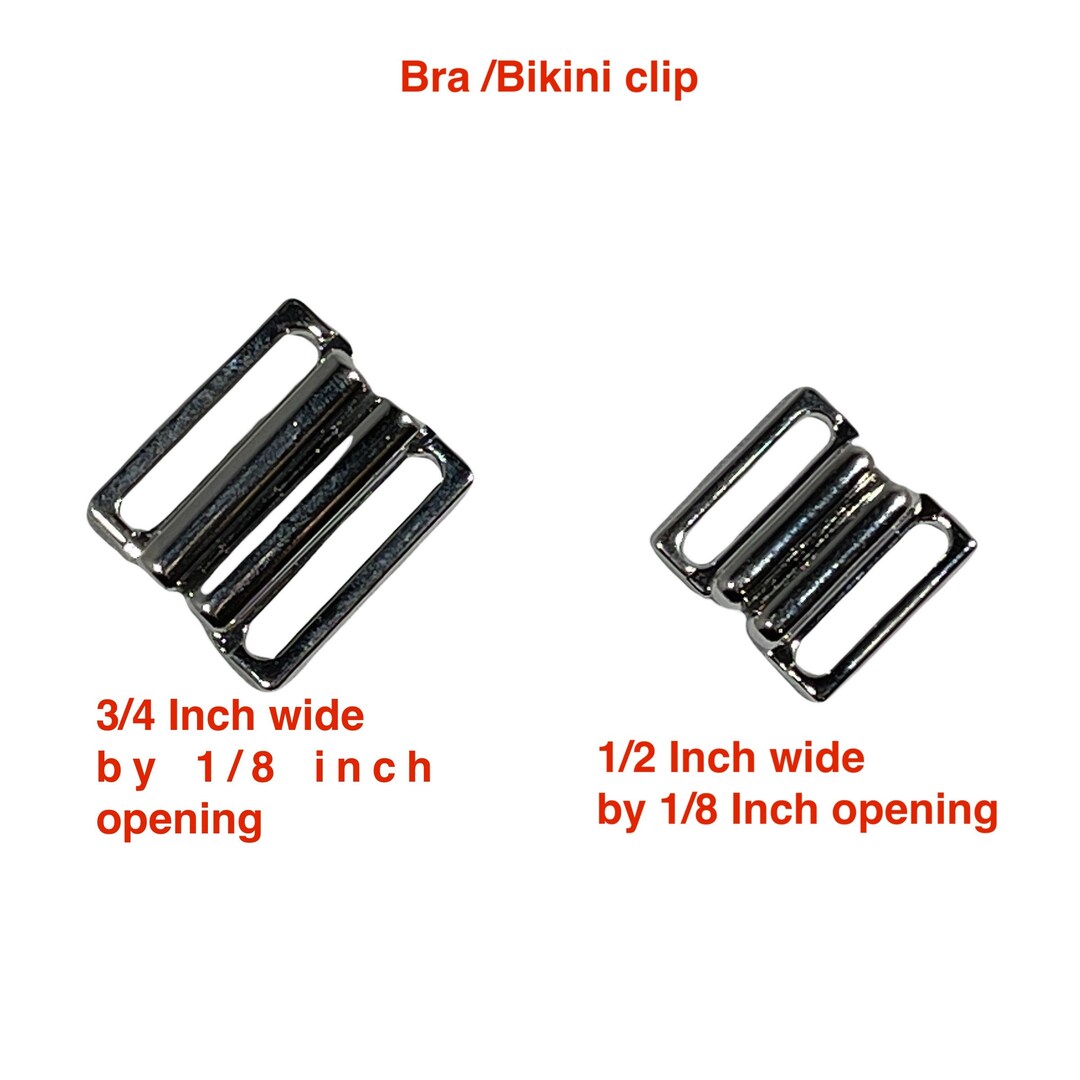 Bra Bathing Suit Closure, Clip, Clasp Clicker Silver Color Metallic ...