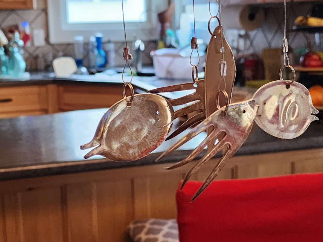 Wind Chime Handmade From Upcycled Spoon Fork Knife Silverware Flatware ...