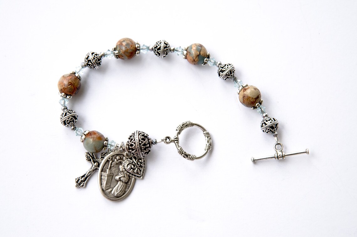 Saint Rita Rosary Bracelet Patron Saint of Difficult - Etsy