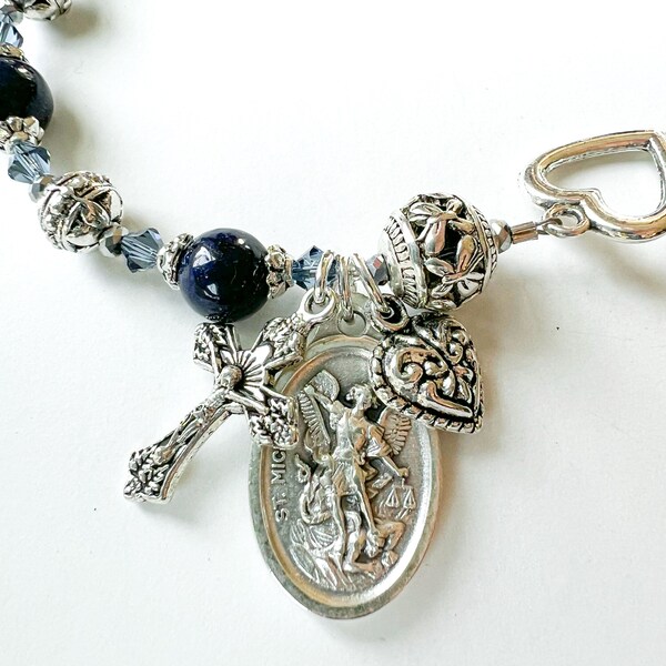 St Michael the Archangel Rosary Beads - Etsy
