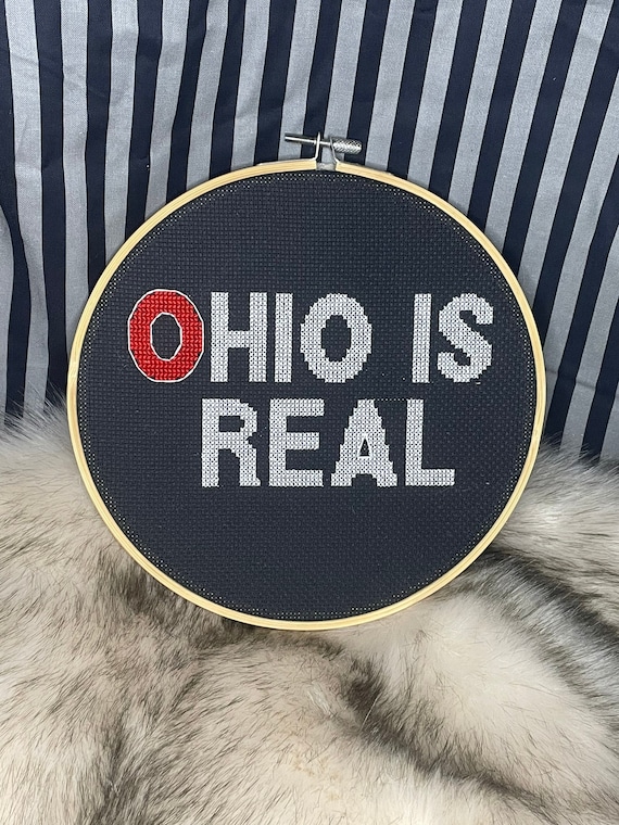 Ohio is Real Hell is Real Sign Parody Cross Stitch - Etsy
