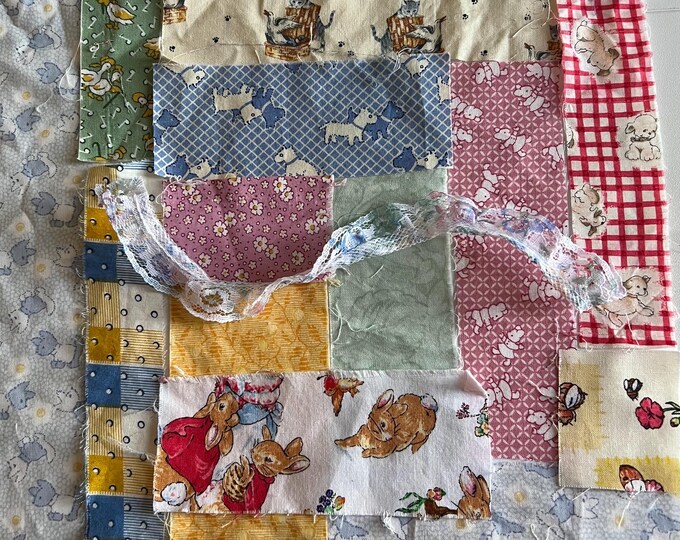 Vintage Bunny and Cottage Garden Slow Stitch Kit - Etsy