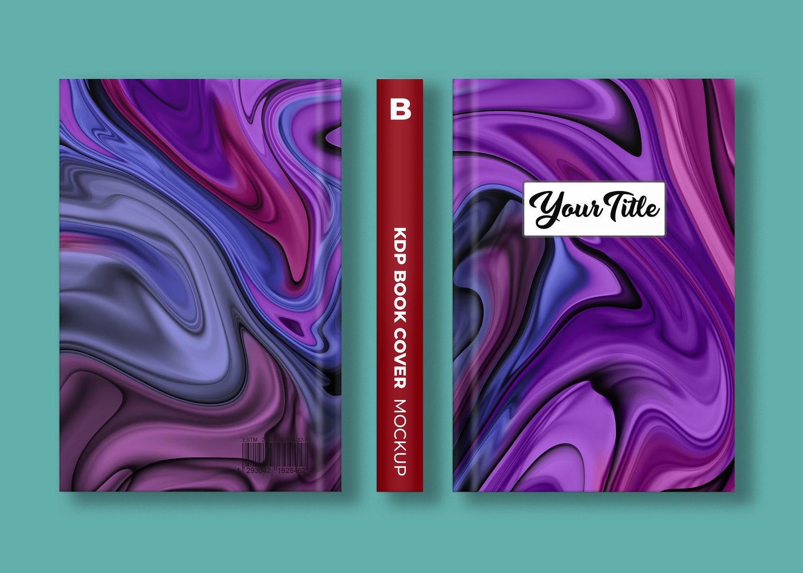 KDP Cover Template Marble Purple Wallpaper Pattern Etsy