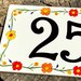 Floral House Number Sign, Large Numbers, Custom Hand Painted Address ...