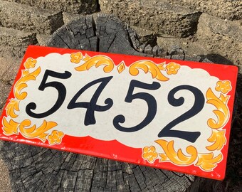 Individual Porcelain House Number Plaque Hand Painted on | Etsy