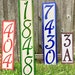 Custom Vertical Porcelain House Number Sign, Fence Post Address Plaque ...