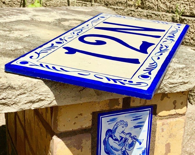 Visible, Large 5 Inch House Numbers Ceramic, Custom Hand Painted ...