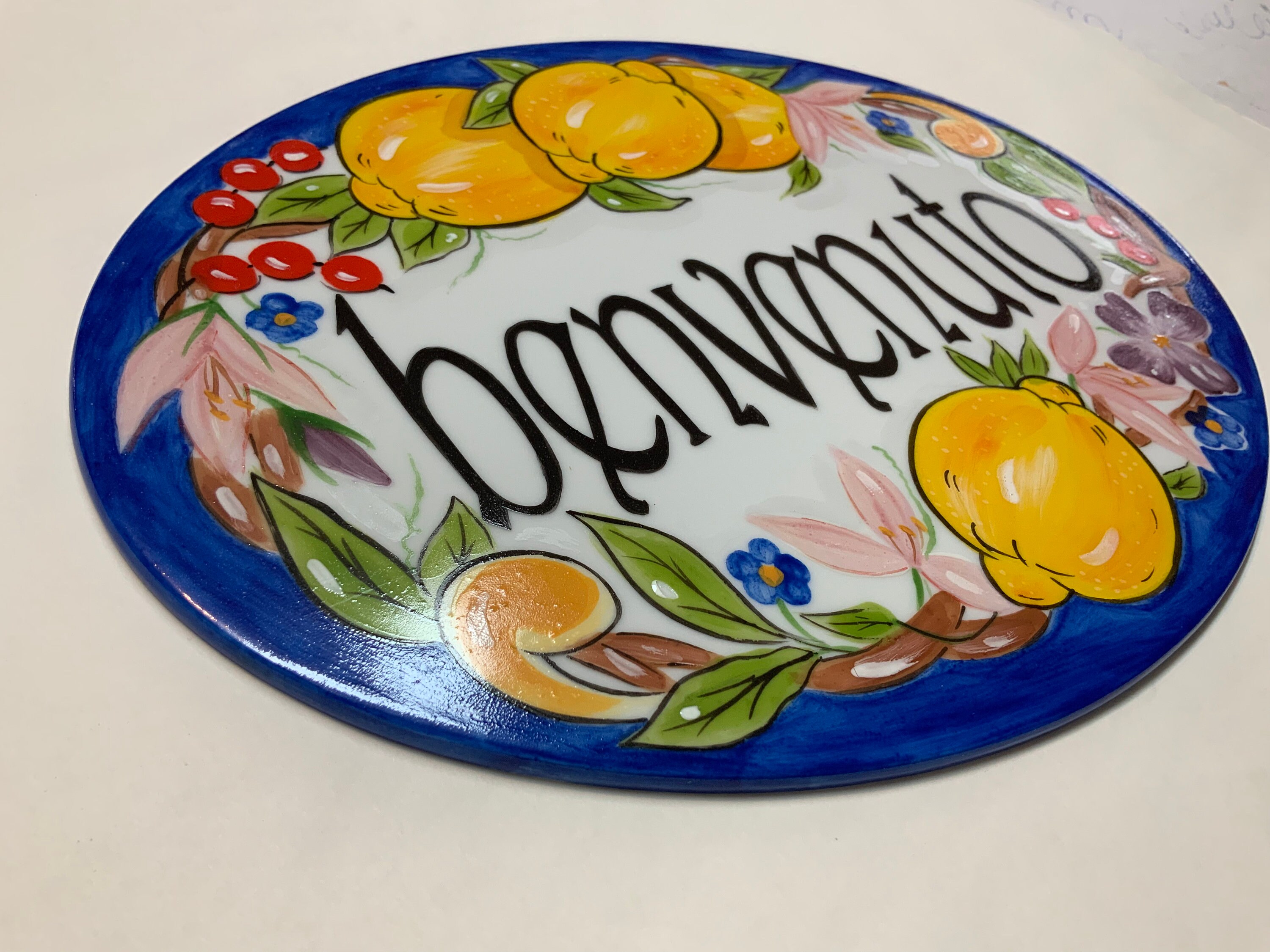 Oval Ceramic House Numbers, Custom Positano Lemon Italian Address ...