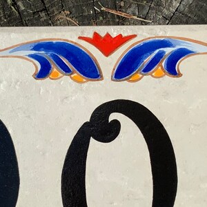 Hand Painted Victorian and Italian Style House Number Plaque, Unique ...