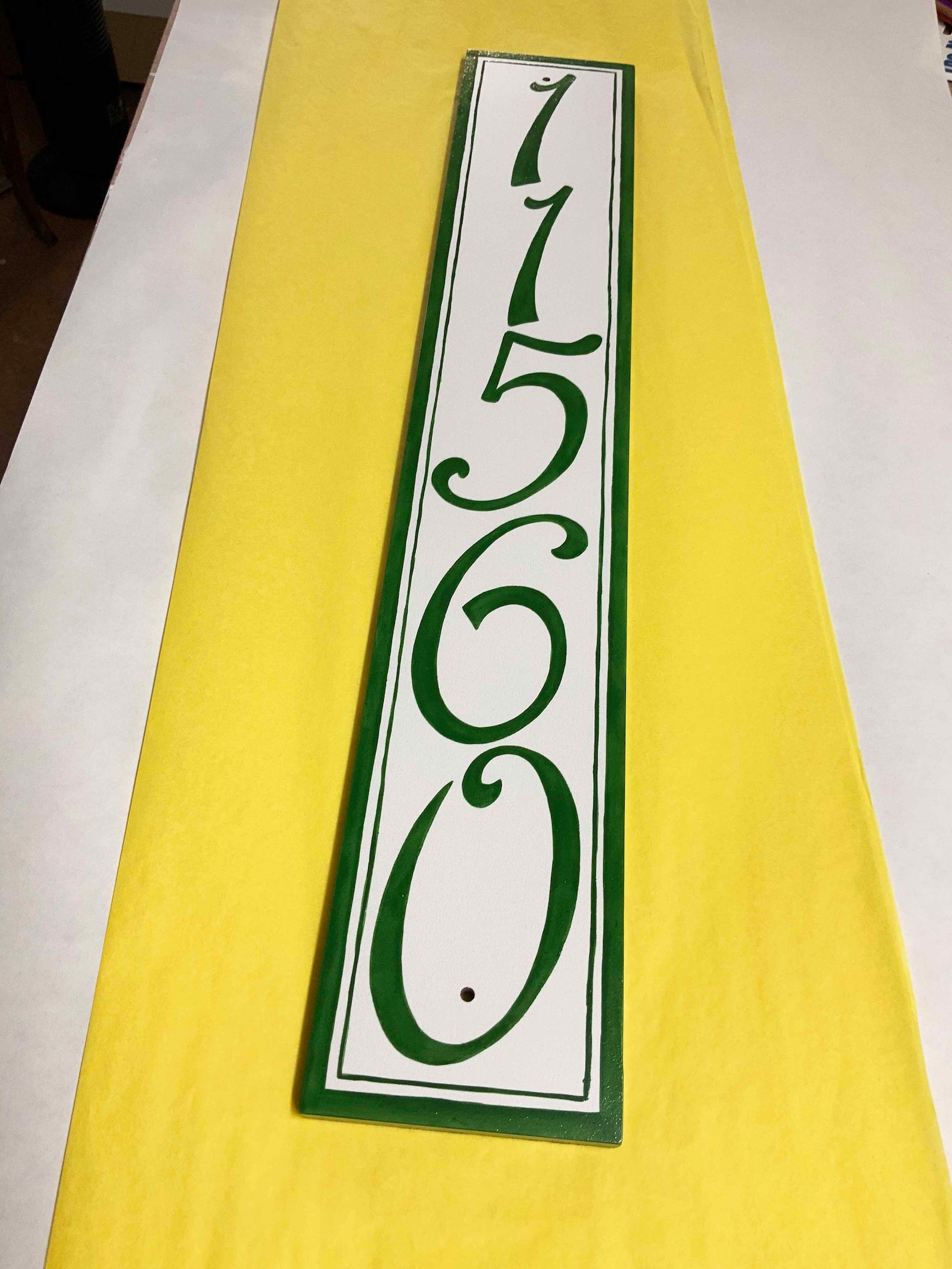 Vertical Numbers for Fence and Posts. Vertical Porcelain | Etsy