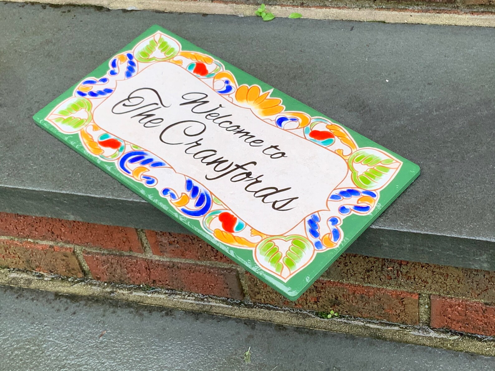 Hand Painted Ceramic House Number Plaque, Spanish Tile Address Sign - Etsy
