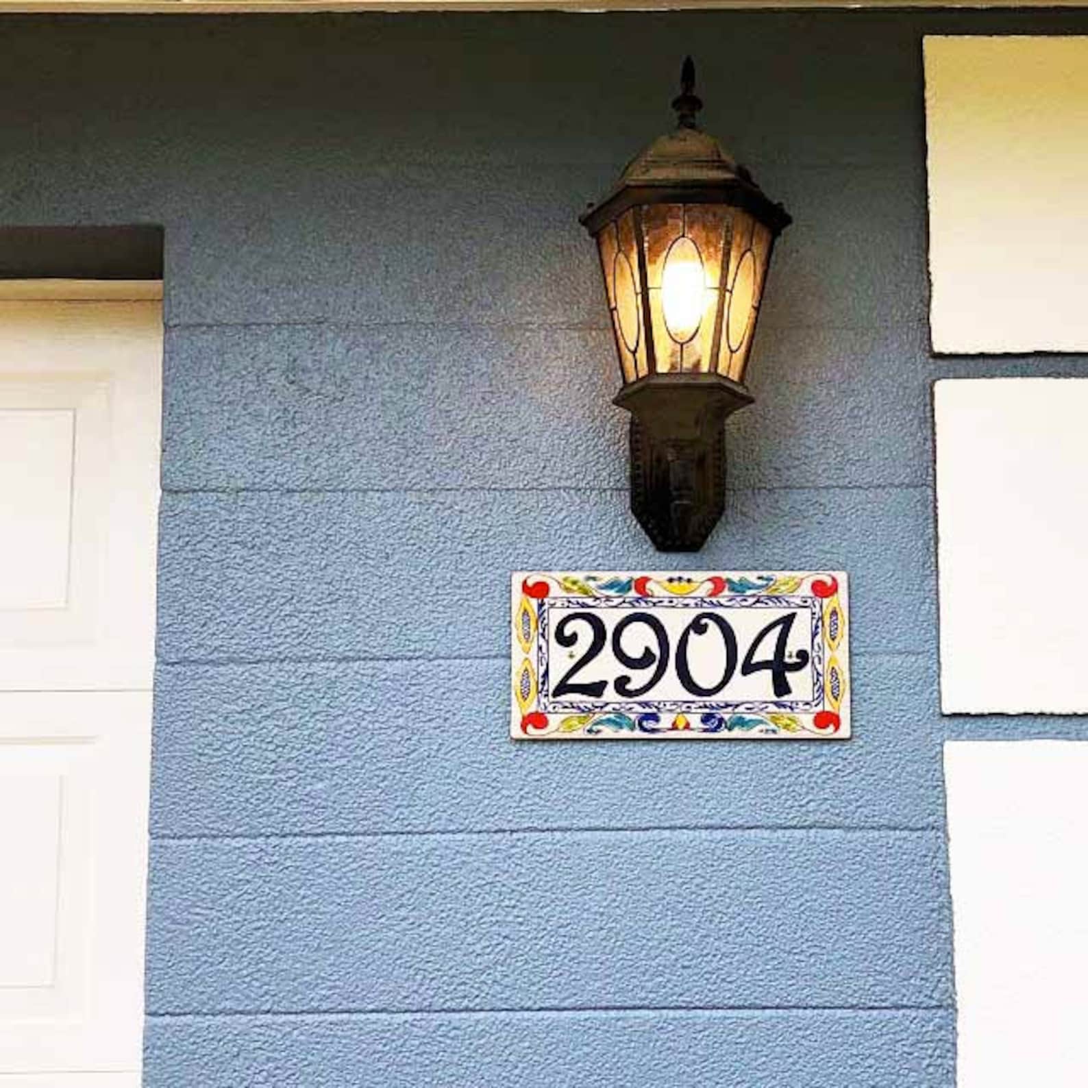 Custom Spanish Address Unusual House Numbers Hand Painted | Etsy