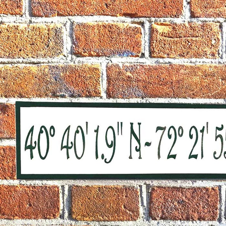 Coordinates Sign Latitude and Longitude GPS Coordinates - Etsy
