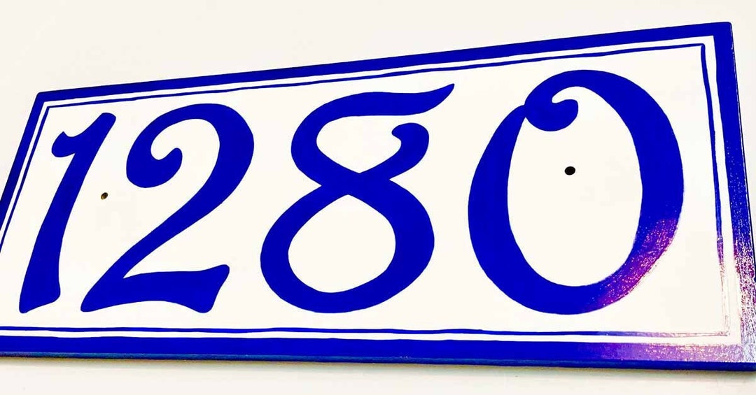 Custom Modern House Number Plaque - Large Numbers Address Sign for ...