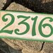 Green Custom House Number Sign Hand Painted Personalized Sign - Etsy