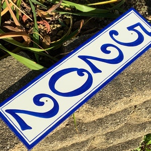 Vertical Numbers for Fence and Posts. Vertical Porcelain Outdoor ...