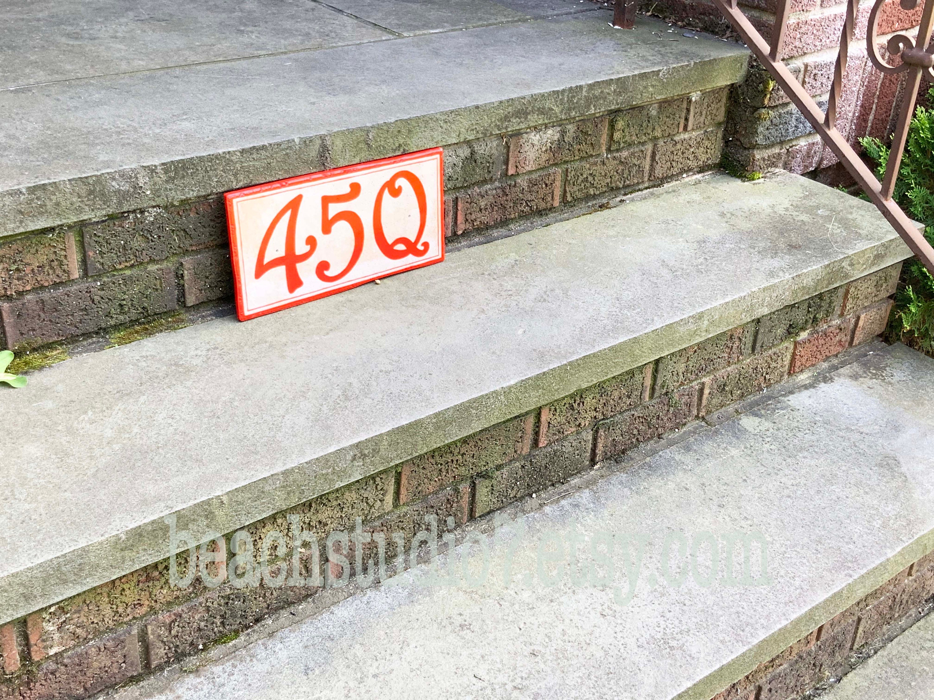 Red House Numbers Rustic Address Number Plaque Outdoor Sign | Etsy