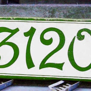 Green Custom House Number Sign Hand Painted Personalized Sign, Address ...