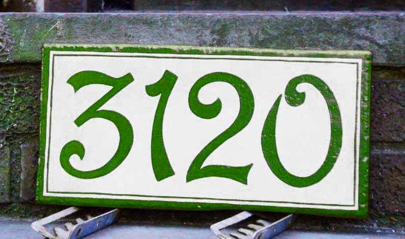 Green Custom House Number Sign Hand Painted Personalized Sign | Etsy