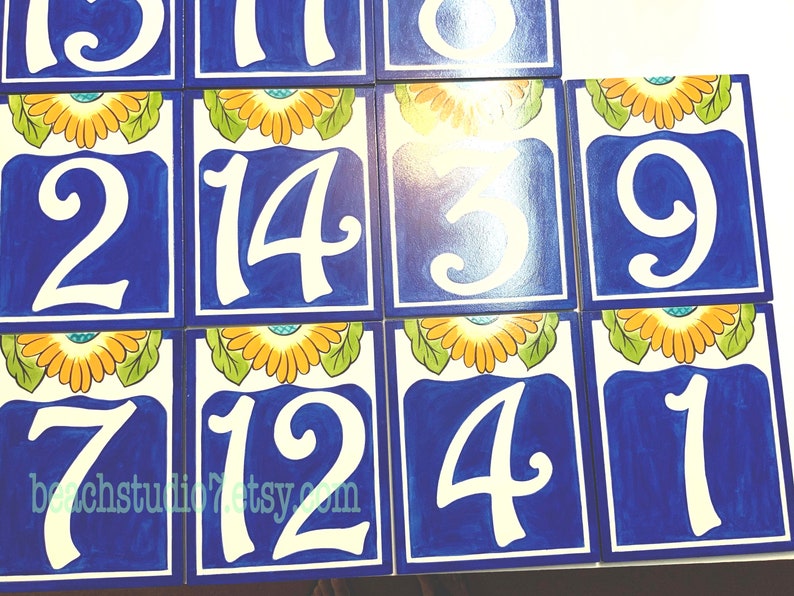 Wedding Table Numbers, Ceramic Floral Numbers for Wedding Tables ...