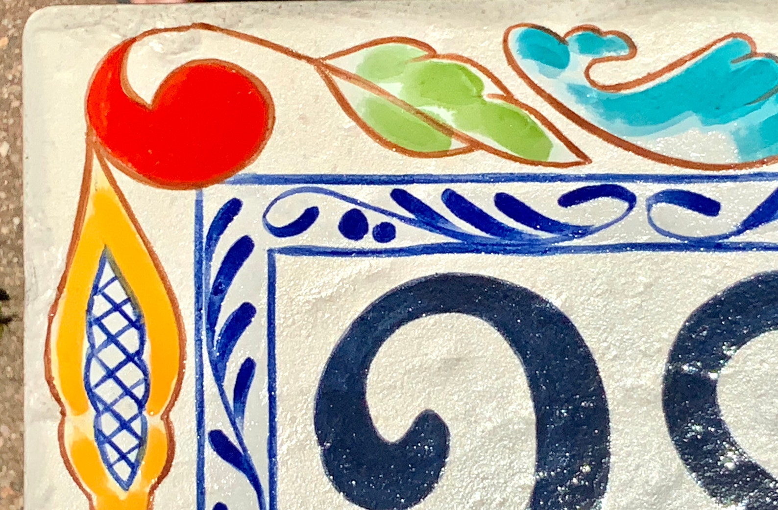 Spanish Decor House Sign Colorful House Numbers Plaque Custom | Etsy